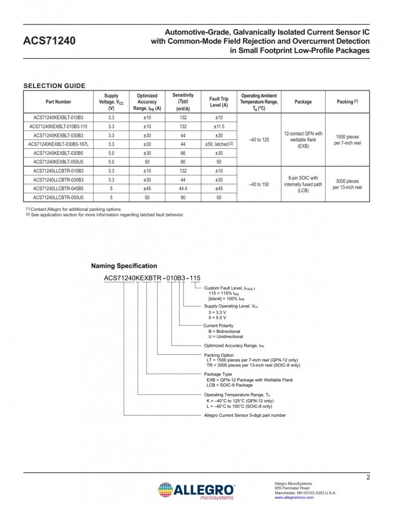 ACS71240 datasheet page 2