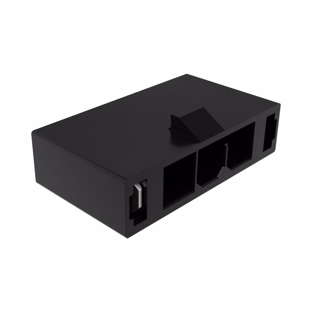 Mini-Fit Max Right Angle Header, Single Row, Surface Mount, 3 Circuits, Matte Tin (Sn) Plating, Black, Glow-Wire Capable, Tape and Reel for sale