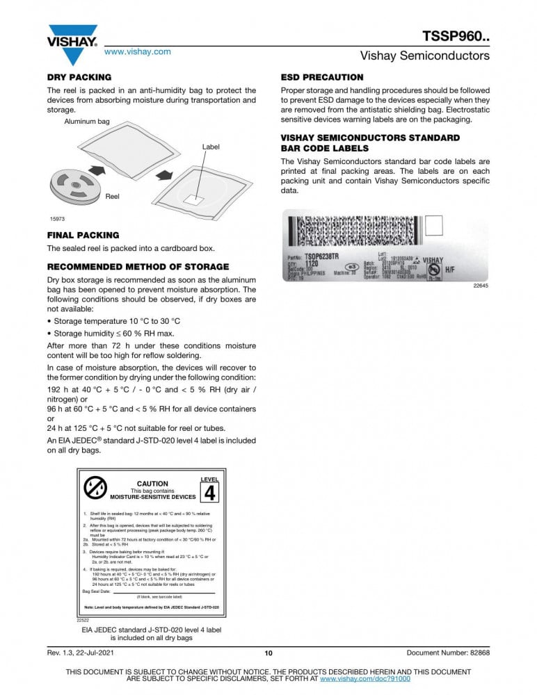 TSSP96038TR datasheet page 10