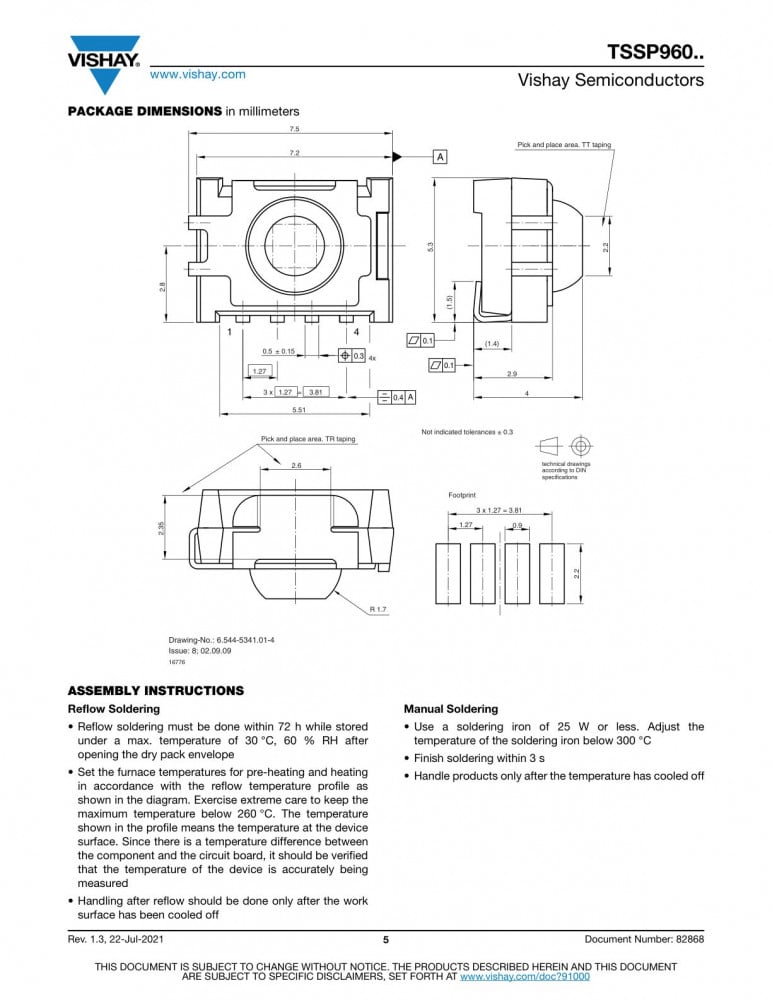 TSSP96038TR datasheet page 5