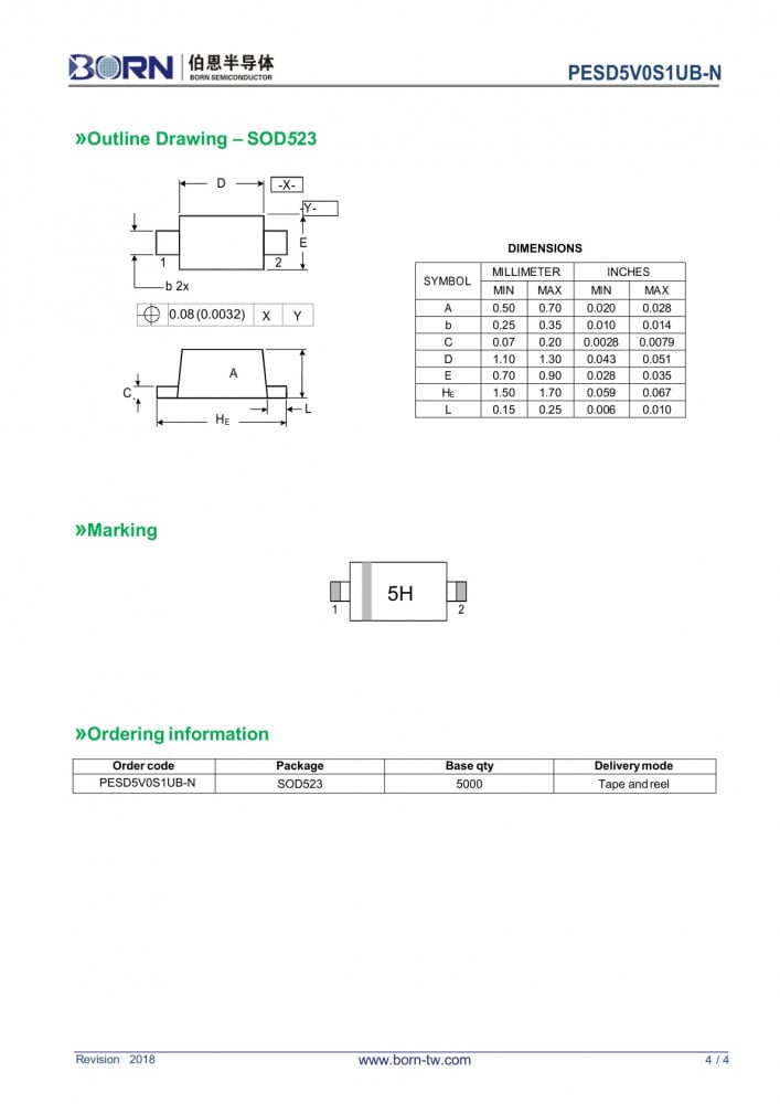 PESD5V0S1UB-N datasheet page 4