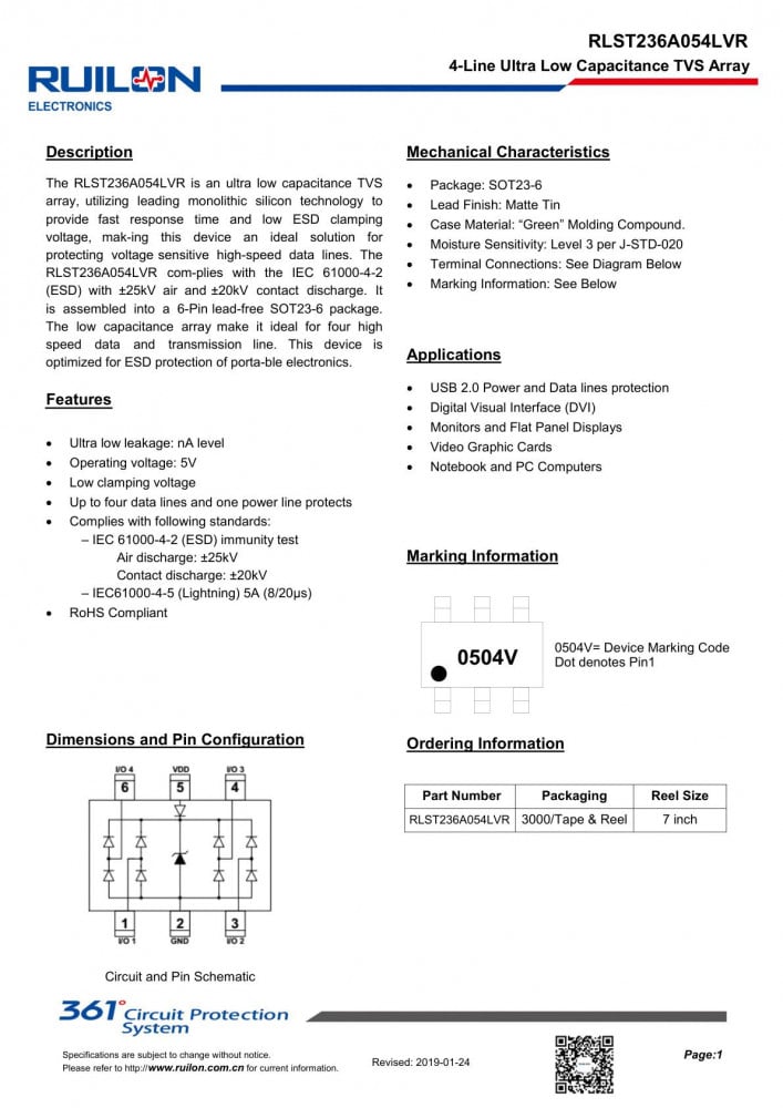 RLST236A054LVR technical document page 1