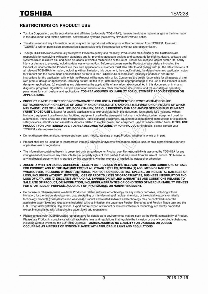 1SV228 technical document page 3