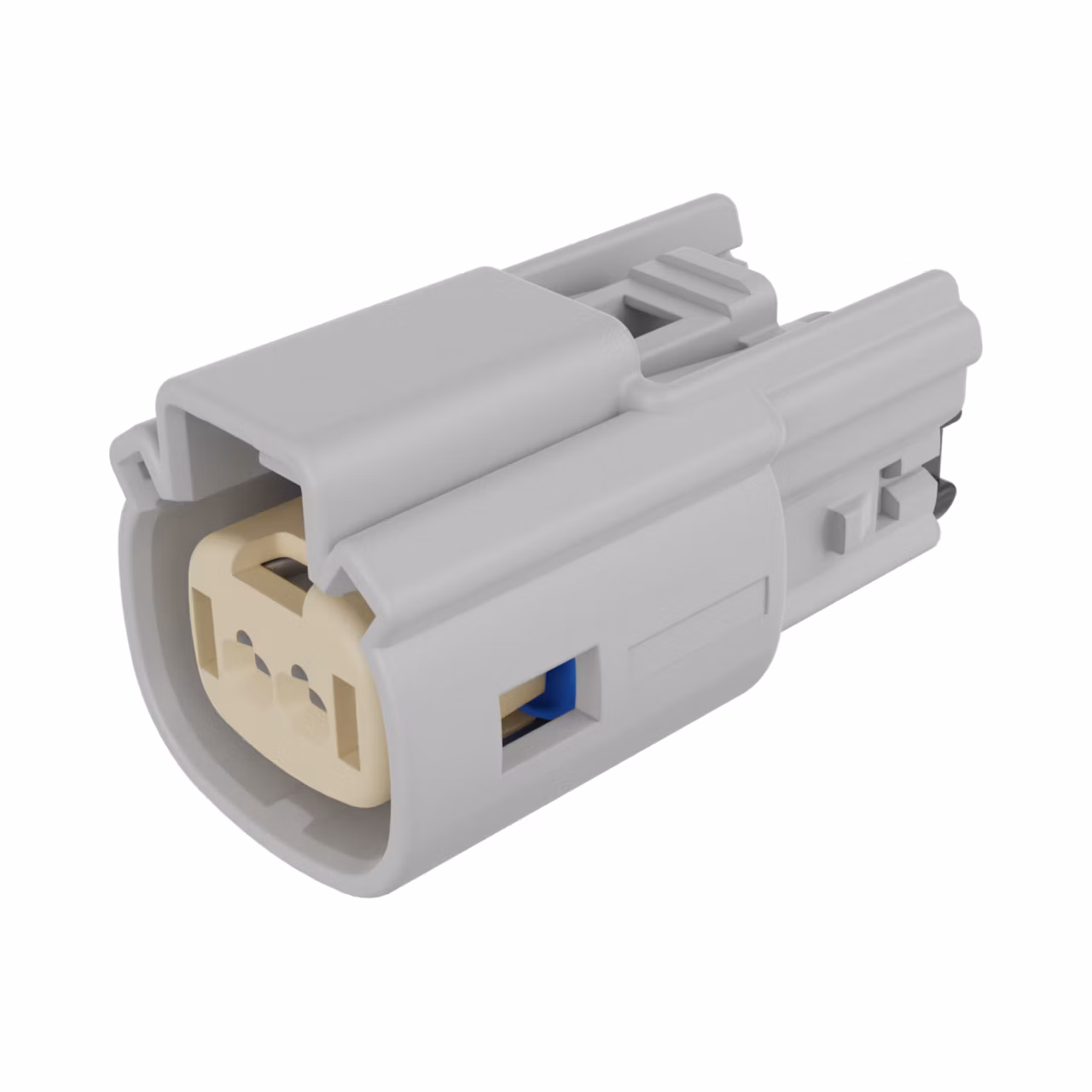 MX150 Mat-Sealed Female Connector Assembly, Single Row, 2 Circuits, Keying Option D, Stone Gray for sale
