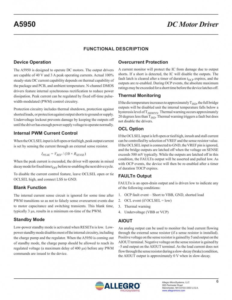 A5950 datasheet page 6
