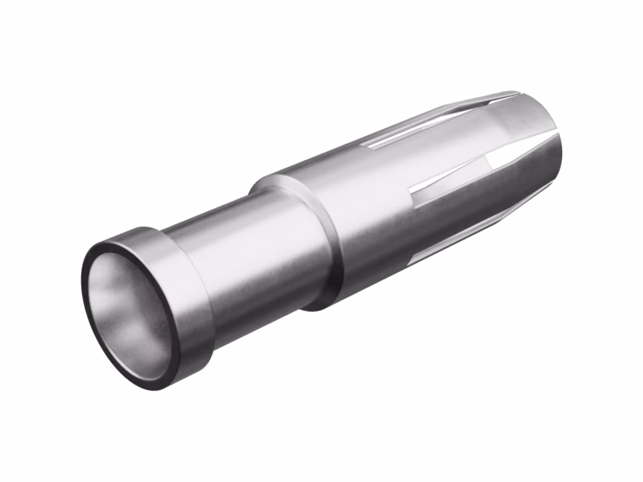 Heavy-Duty Turned Crimp Contact for 16A Inserts and Modules, Male, Gold (Au) Plated Copper Alloy, 0.75mm² (18 AWG), 100 per Bag