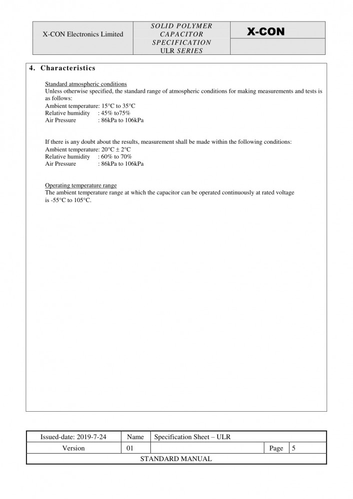 ULR specification sheet page 6
