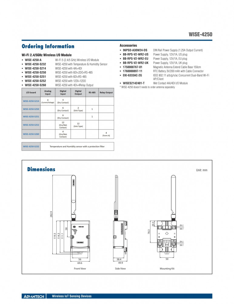 WISE-4250 technical document page 5