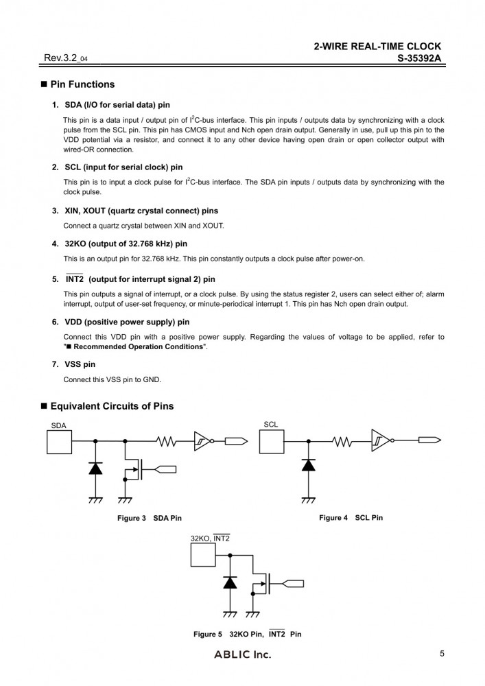 S-35392A datasheet page 5