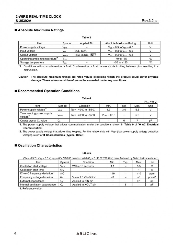 S-35392A datasheet page 6