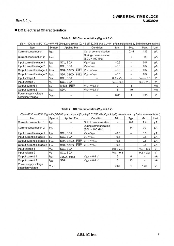 S-35392A datasheet page 7