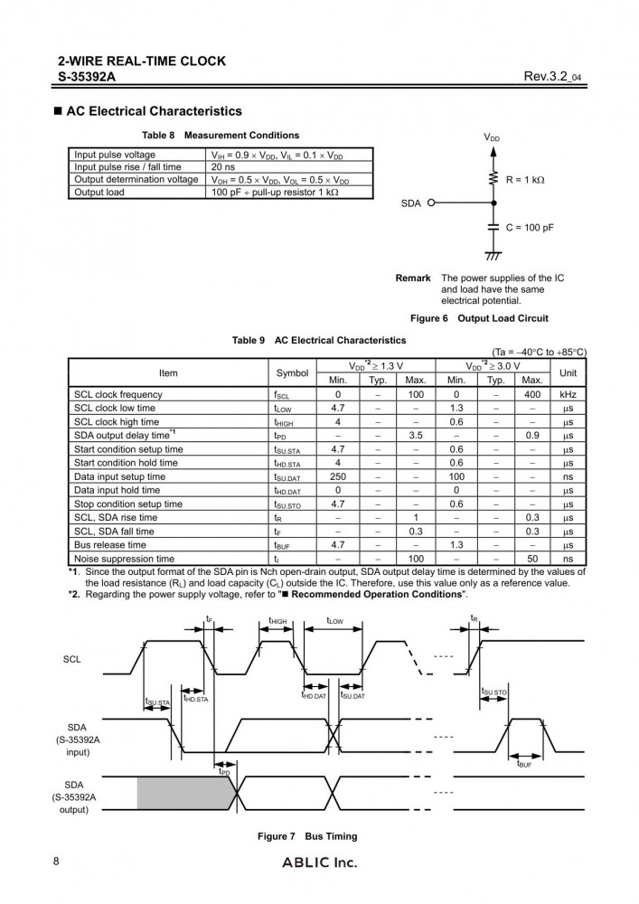 S-35392A datasheet page 8