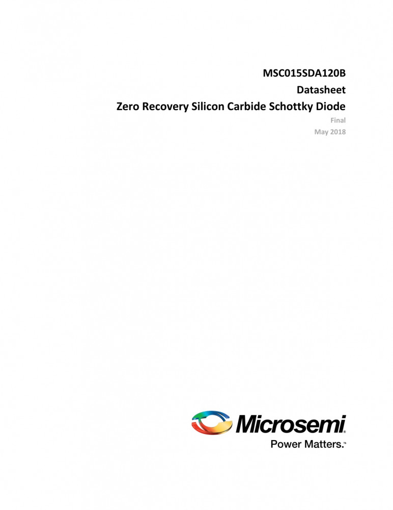 MSC015SDA120B datasheet page 1