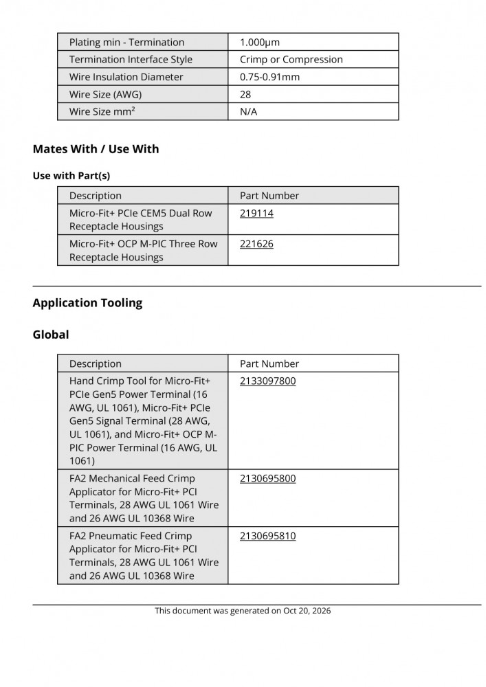 MOLEX 2191970004 technical document image 3