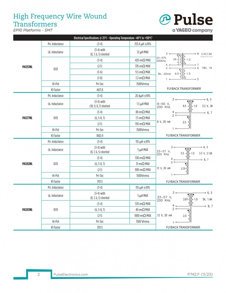 PA1135NLT technical document page 2
