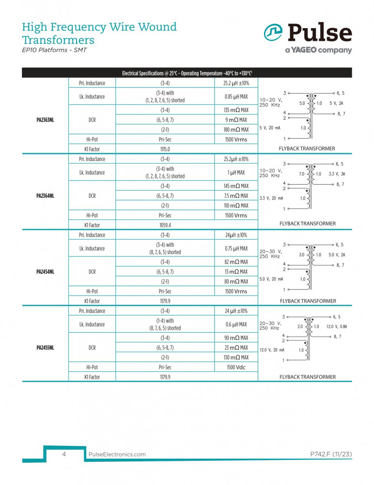 PA1135NLT technical document page 4