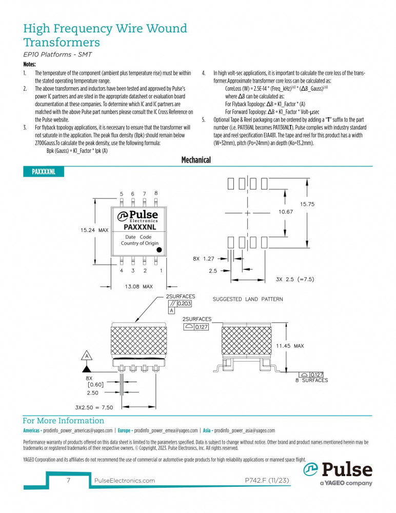 PA1135NLT technical document page 7