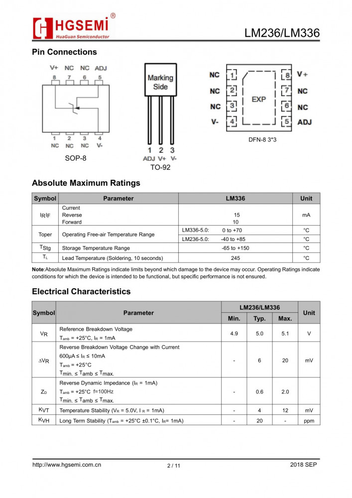 LM236Z-5.0 datasheet page 2