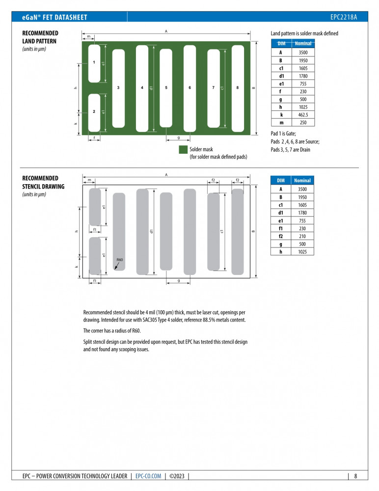 EPC2218A technical document page 8