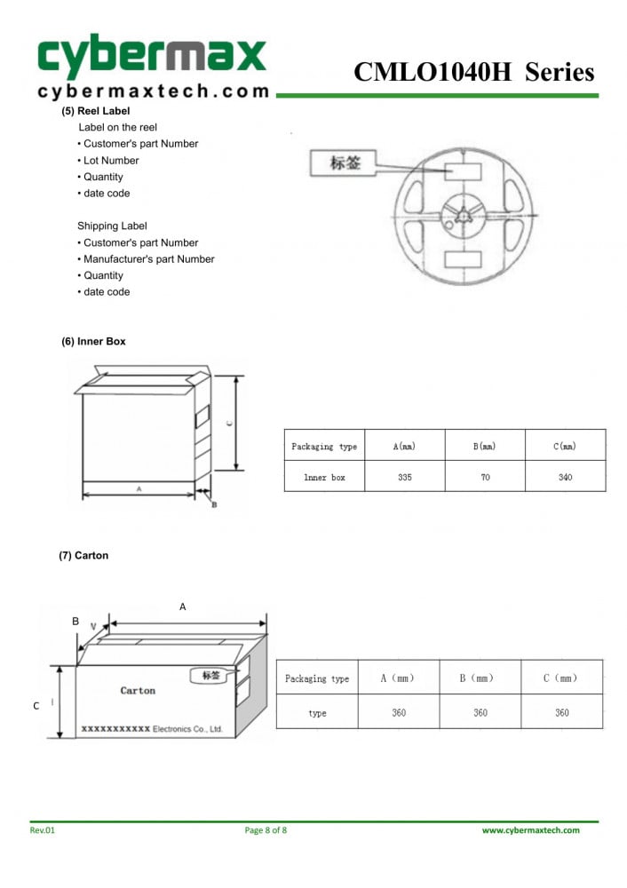 CMLO1040H technical document page 8