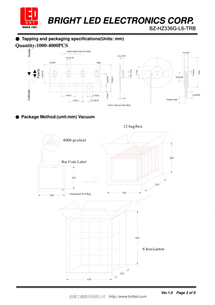 BZ-HZ336G-L6-TRB datasheet page 3