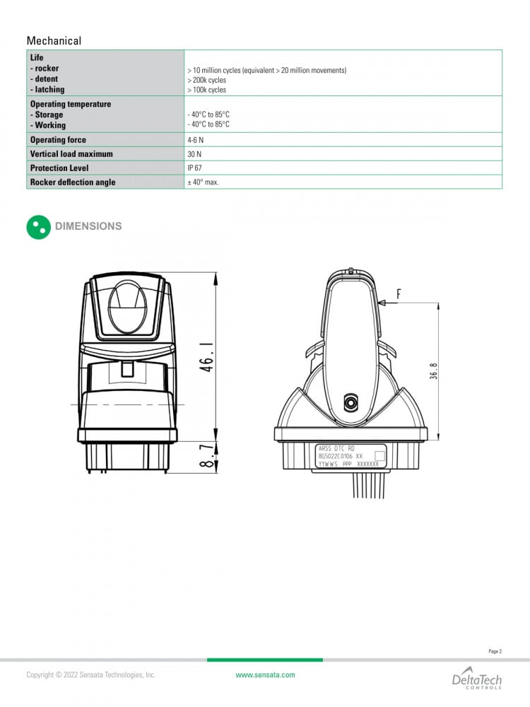 Sensata AR5 technical document page 2