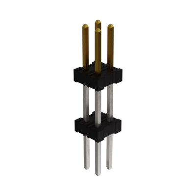 Milli-Grid Header, Dual Row, Dual Body, Through Hole, Vertical, 4 Circuits, 0.38µm Gold (Au) Selective Plating, 8.18mm Stacking Height, Pocket Tray, Lead-Free for sale