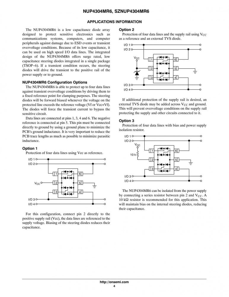 NUP4304MR6T1G technical document page 4