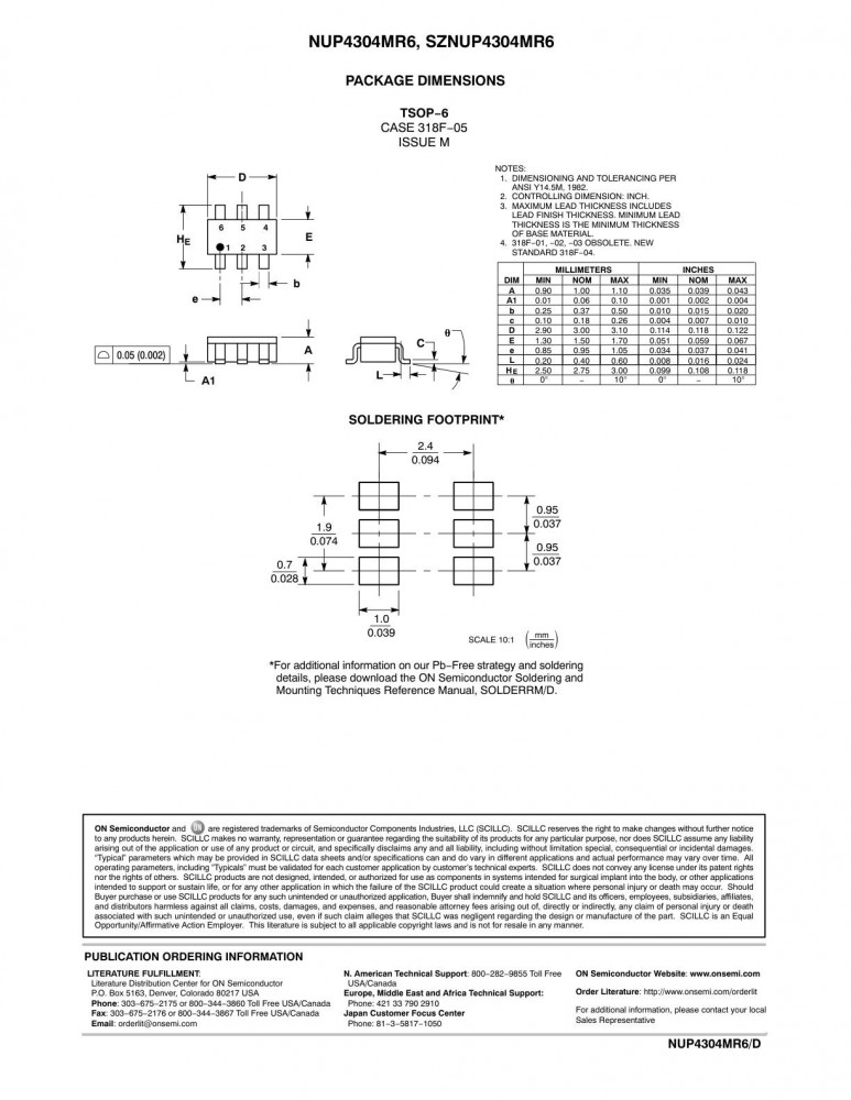 NUP4304MR6T1G technical document page 6