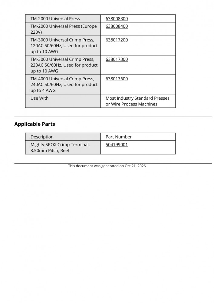 MOLEX 639022100 document preview, page 3