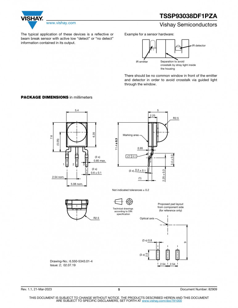 TSSP93038DF1PZA technical document page 5
