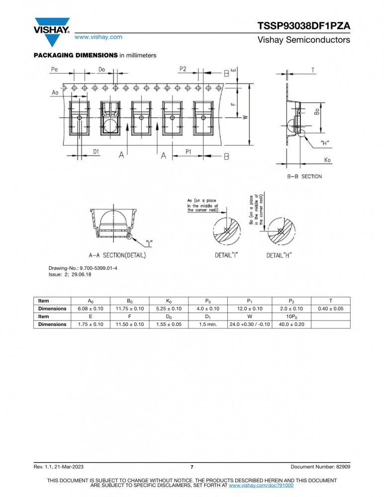 TSSP93038DF1PZA technical document page 7