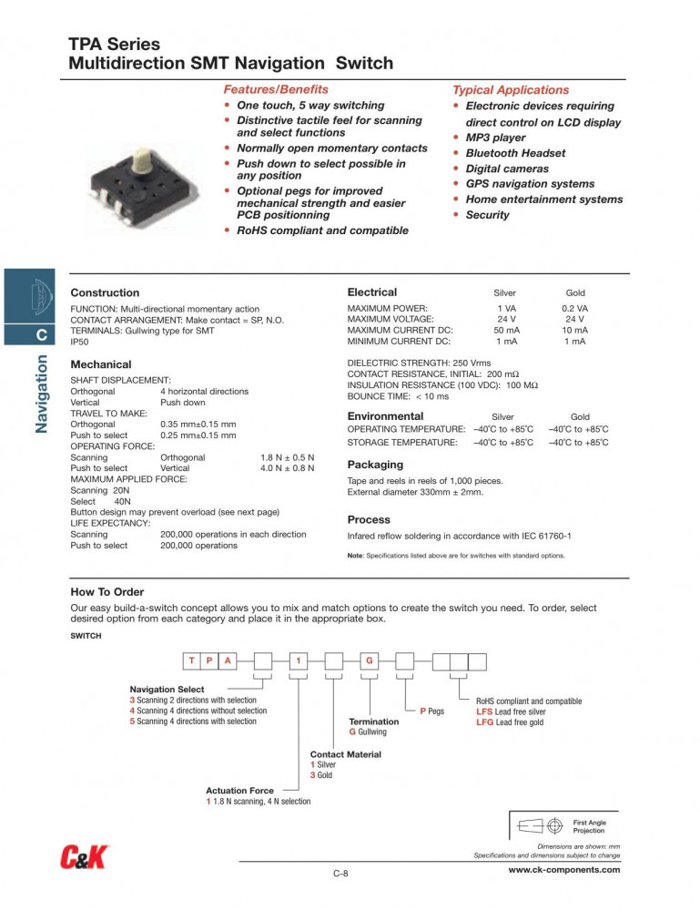 TPA411GPLFS technical documentation page 1