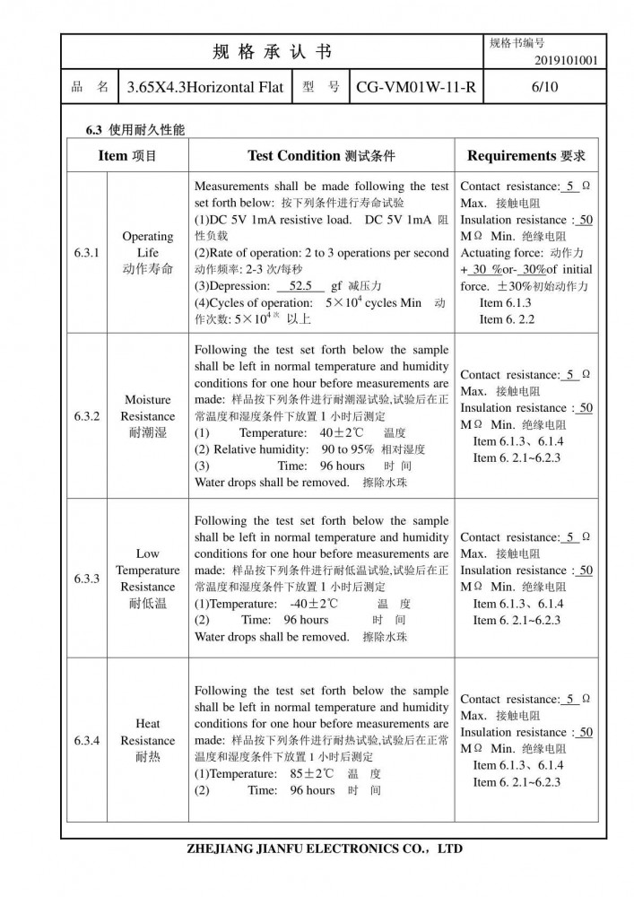 CG-VM01W-11-R specification page 7