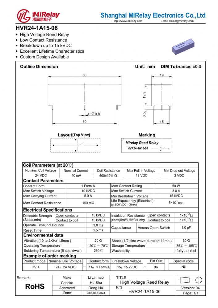 HVR24-1A15-06 technical document page