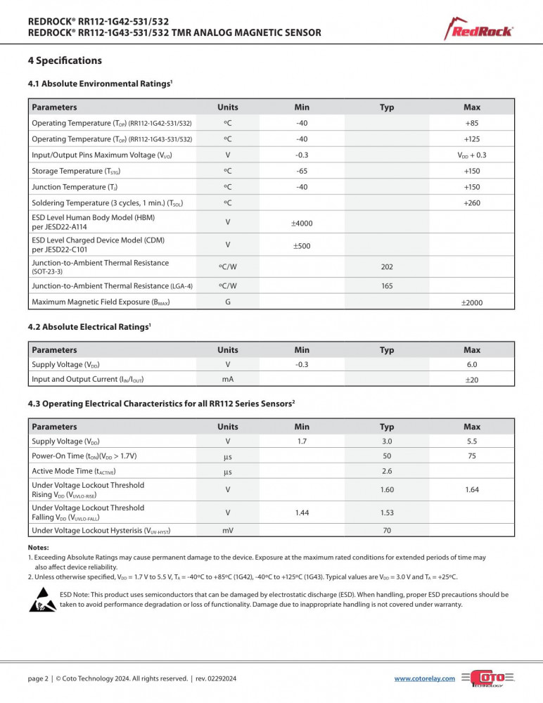 RR112 technical document page 2