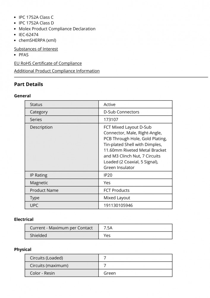 MOLEX 1731071118 drawing preview, page 2
