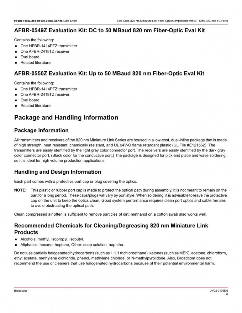 AFBR-2409Z datasheet page 6