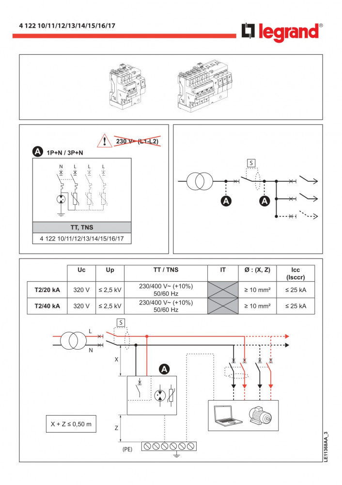 Legrand 412214 technical document, page 1