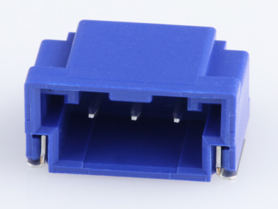 DuraClik Wire-to-Board Header, Single Row, Right-Angle, 3 Circuits, Tin (Sn) Plating, Blue for sale