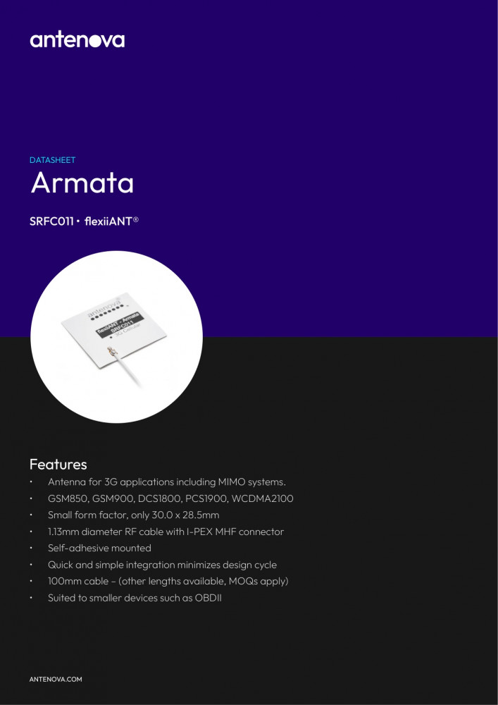 Armata datasheet page 1