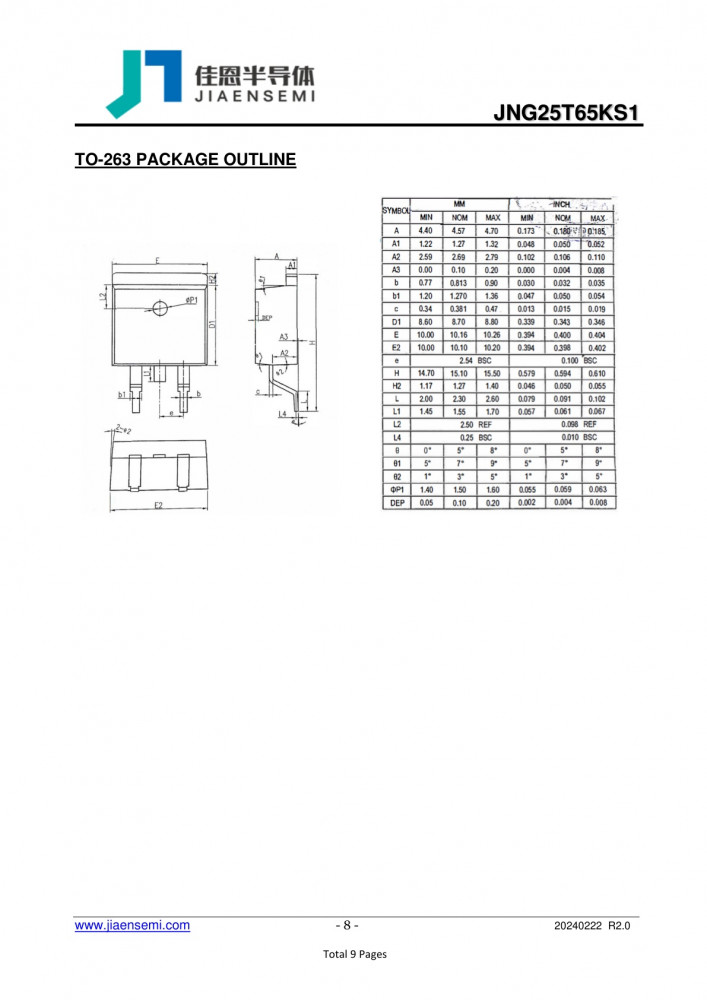 JNG25T65KS1 datasheet page 8