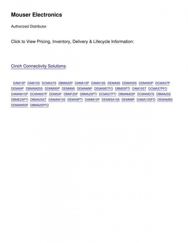 CINCH DBMAM25S document page 6