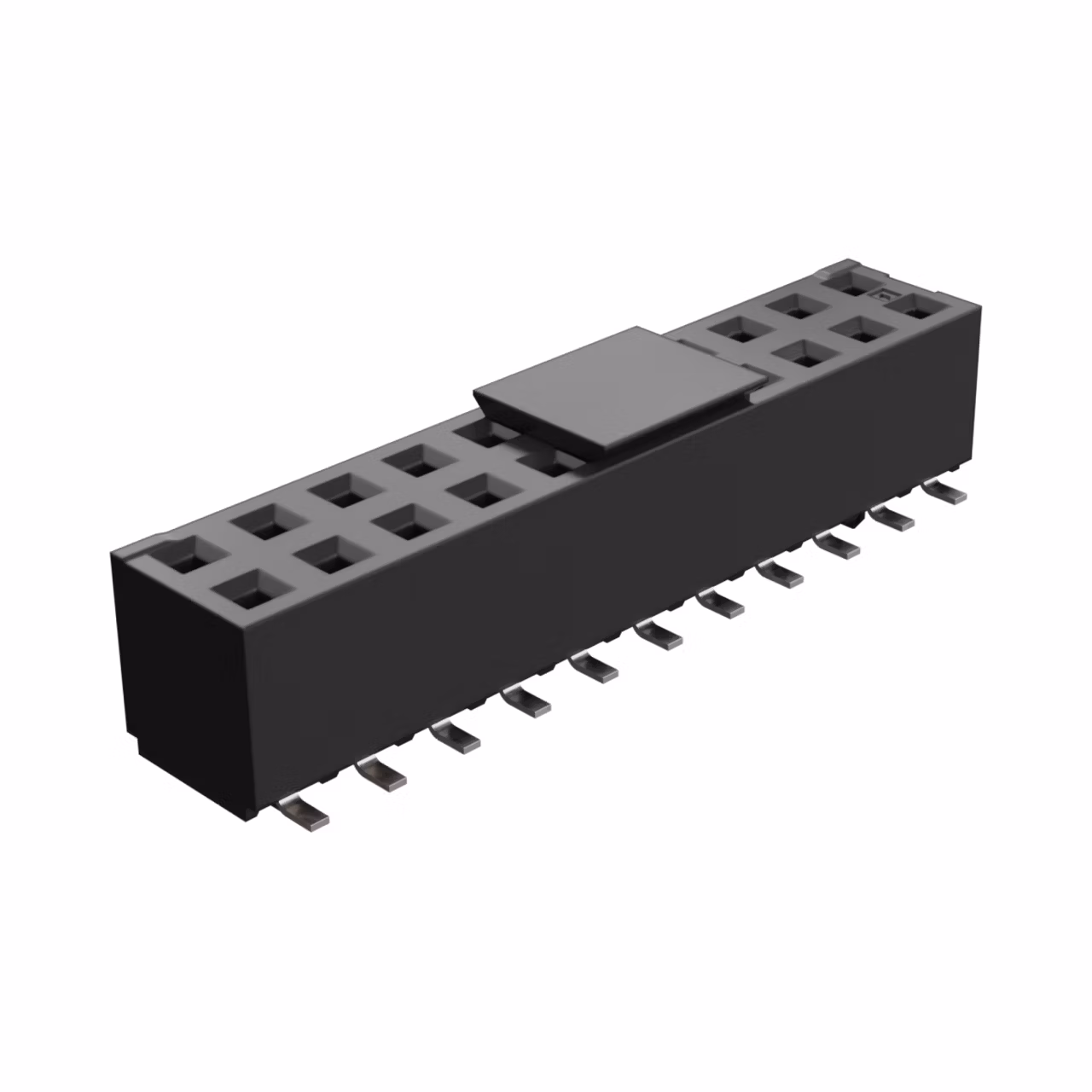 Milli-Grid Vertical Receptacle, 2.00mm Pitch, Dual Row, Surface Mount, Top/Bottom Entry, with Cap, Tape and Reel, 0.38µm Gold (Au) Plating, 50 Circuits, Lead-Free