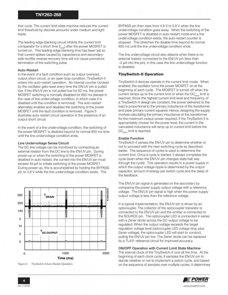 TNY263GN-TL technical document page 4