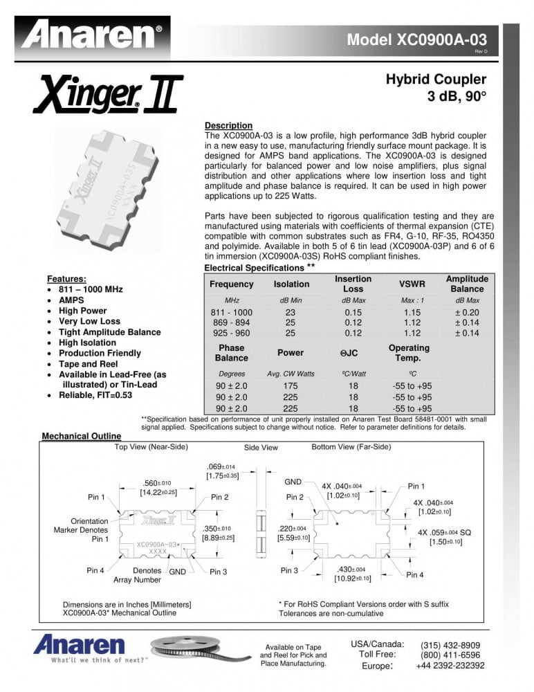 XC0900A-03S datasheet page 1