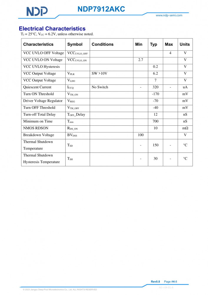 NDP7912AKC datasheet page 4