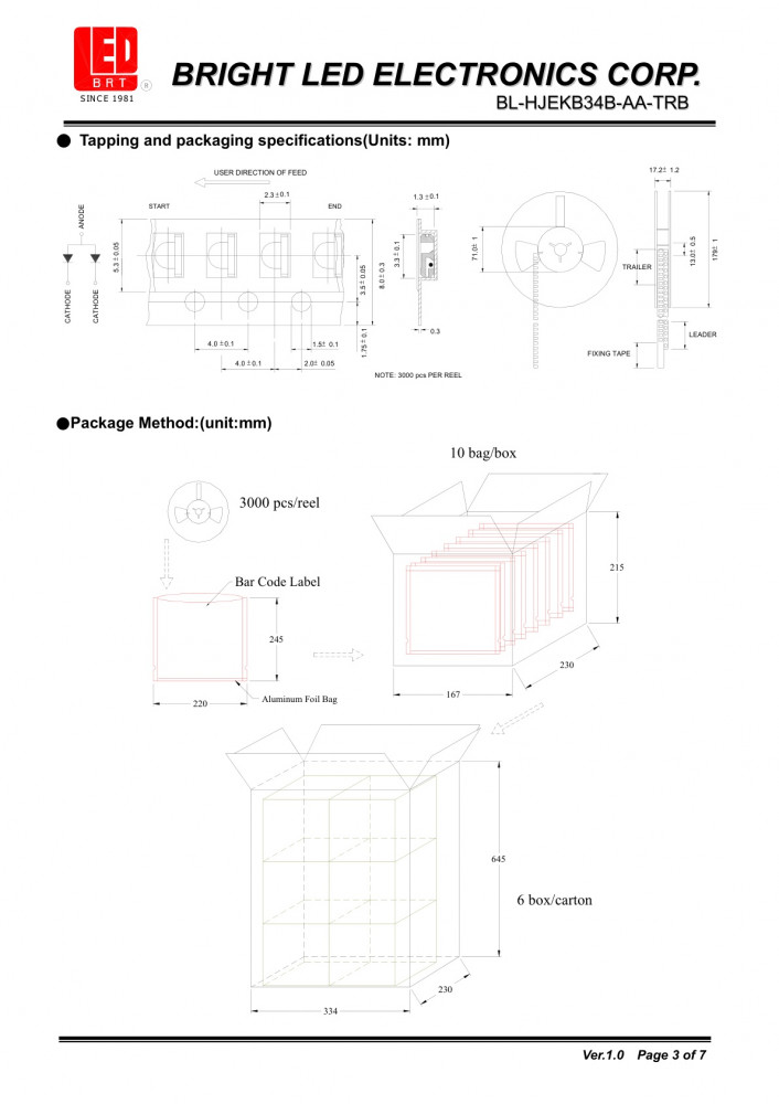 BL-HJEKB34B-AA-TRB datasheet page 3
