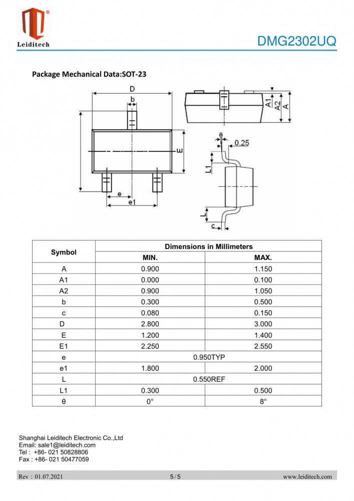 DMG2302UQ datasheet page 5
