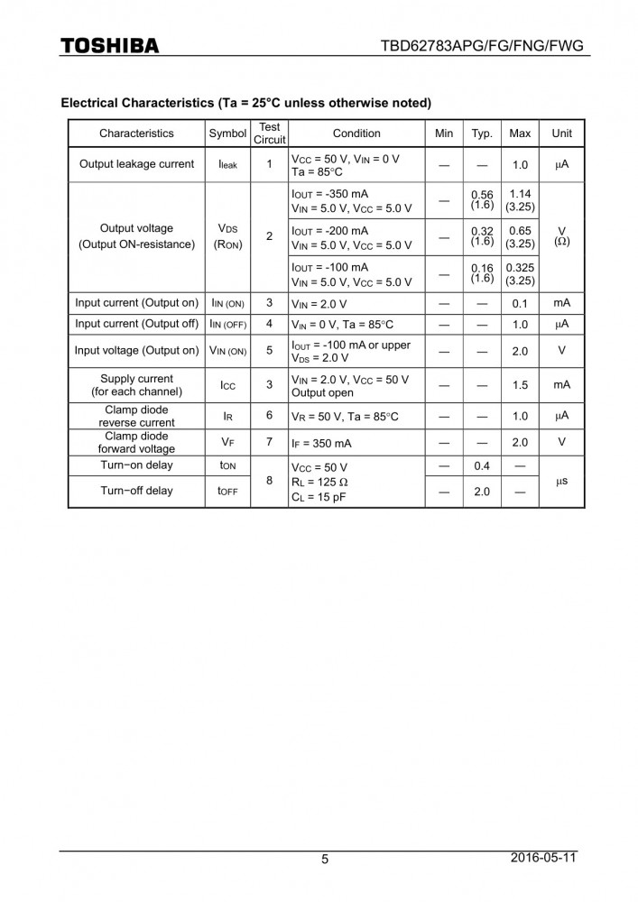 TBD62783A datasheet page 5